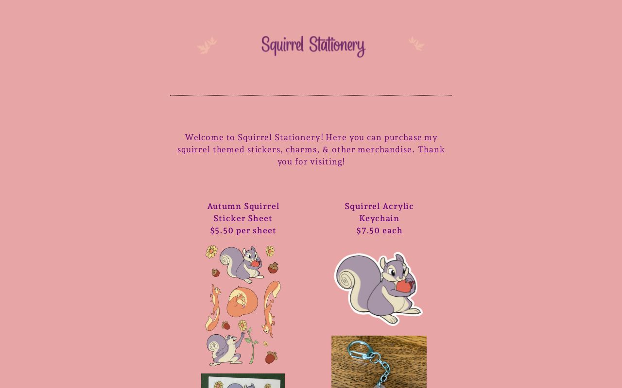 Squirrel Stationary Store